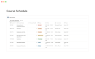 Course Schedule Notion Template