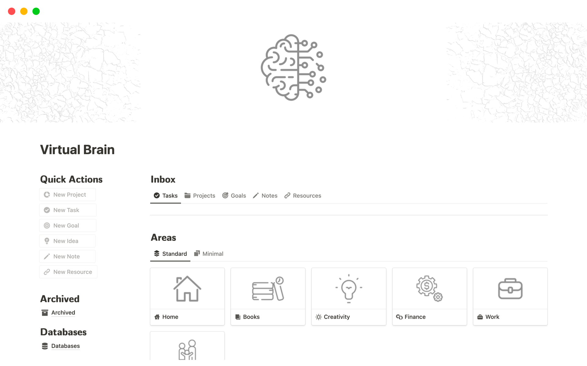 Virtual Brain | Notion Template Virtual Brain | Notion Template