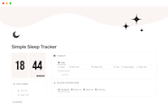 Simple Sleep Tracker Notion Template
