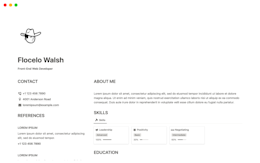 Resume Template Notion Template