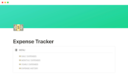 Expense Tracker Plantilla De Notion