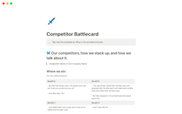 Best Battle Cards Templates From Notion