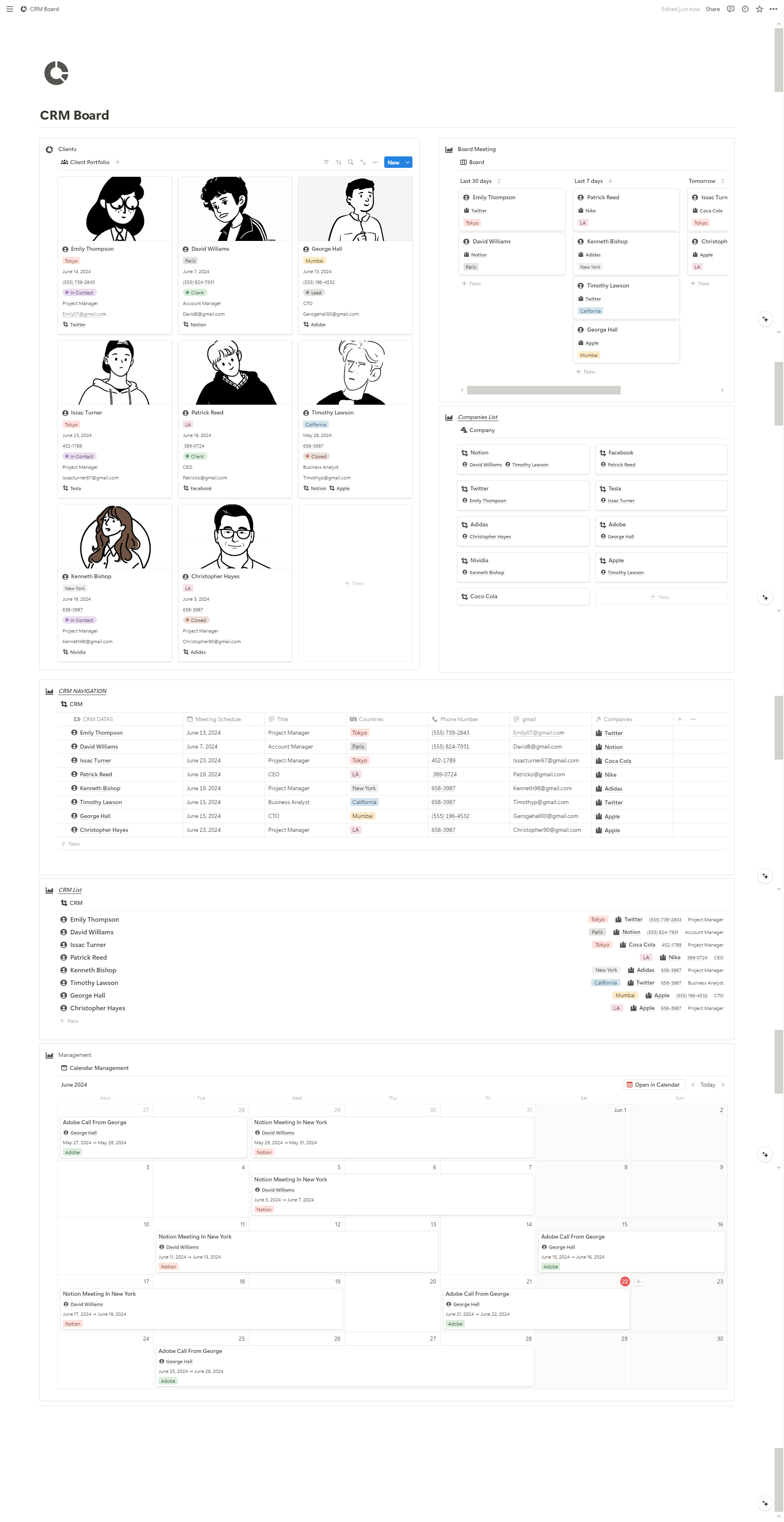 Crm Board Template By Hansel Systems Notion Marketplace