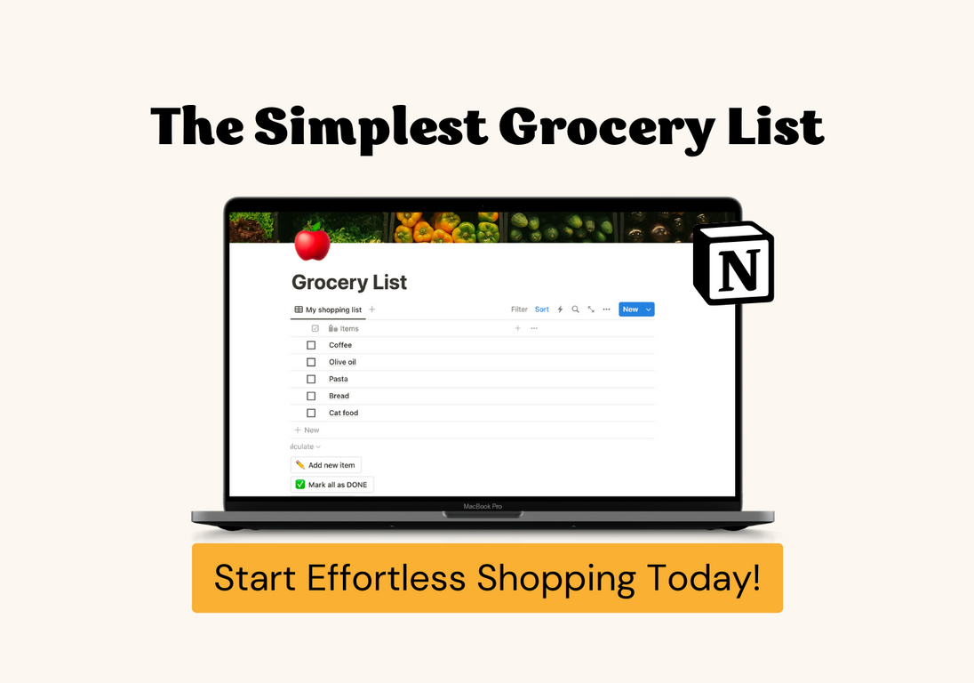 SimpleShop: The Simplest Grocery List Template | Notion Marketplace