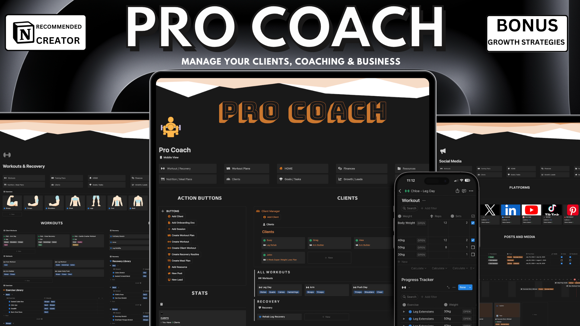 Client Training Plan Builder | Personal Trainer by Harrison | Notion ...