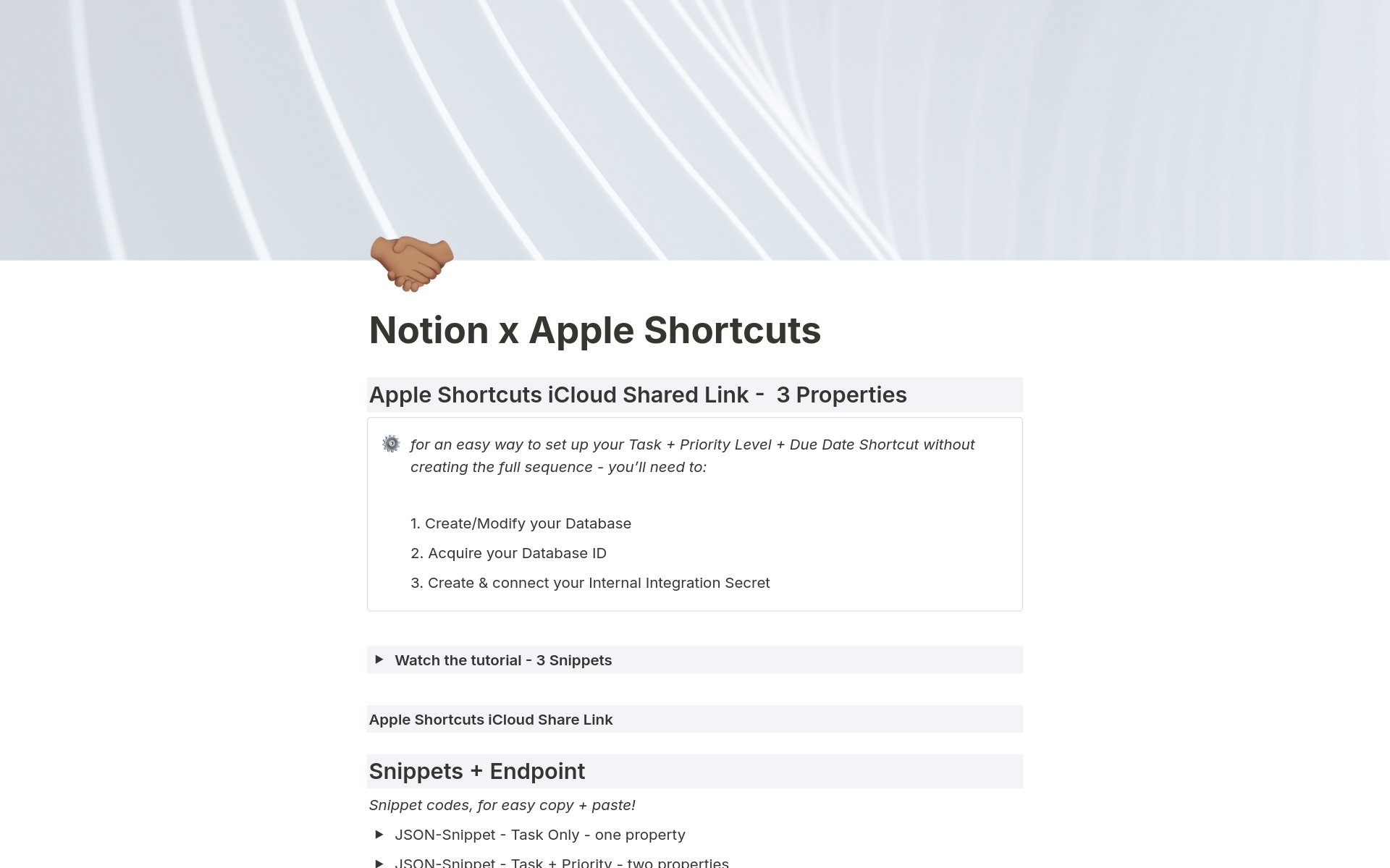 Create Tasks with Due Dates via Apple Shortcuts Template | Notion ...