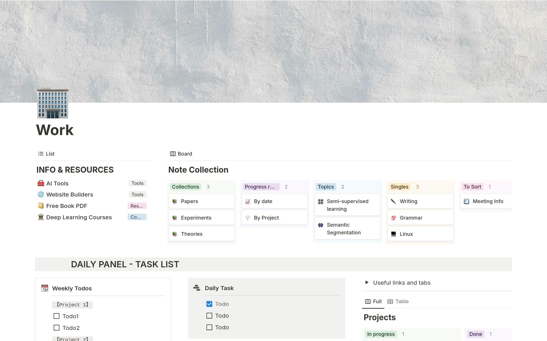 Life Organiser and Work Planner | Notion Template