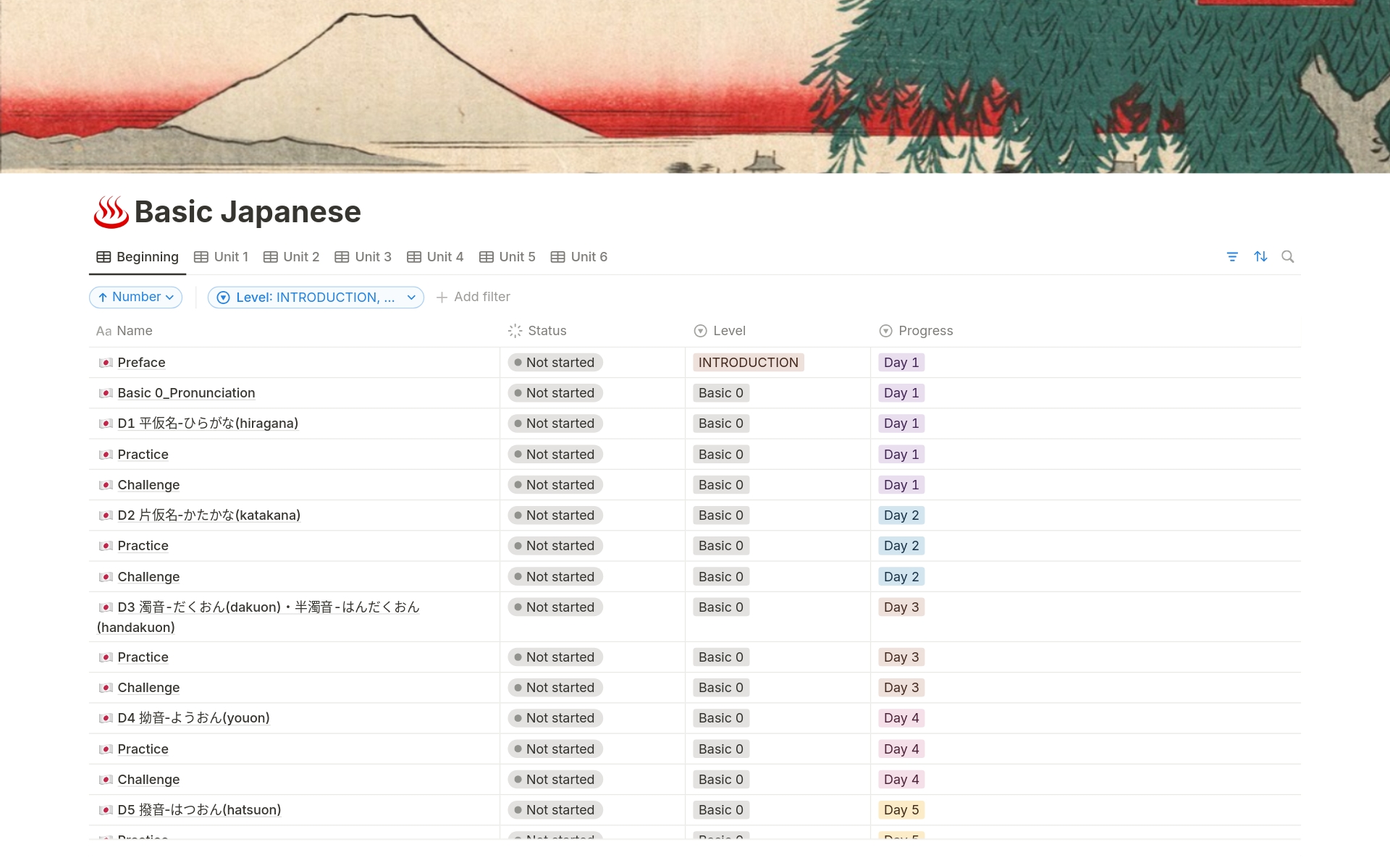 Basic Japanese Template | Notion Marketplace