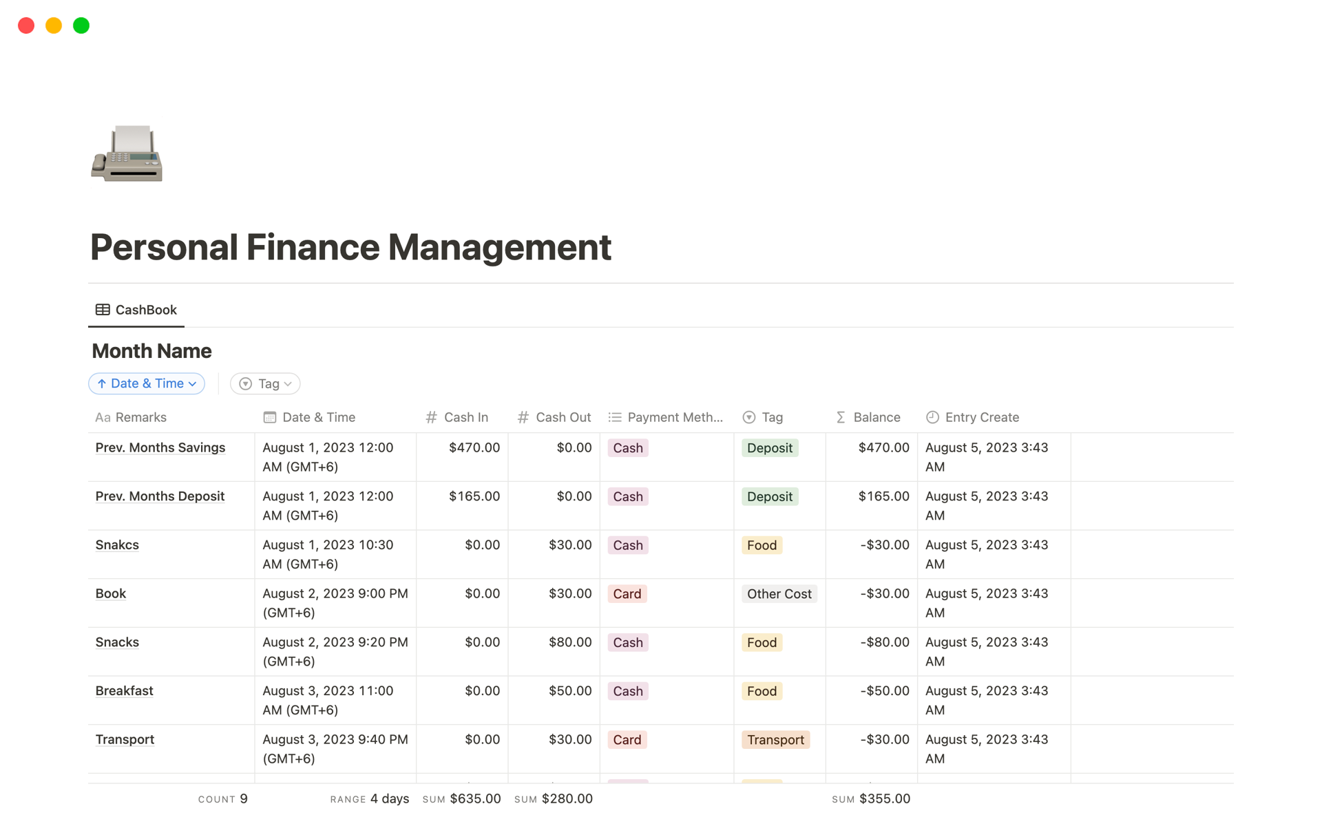 Personal Finance Management Template | Notion Marketplace