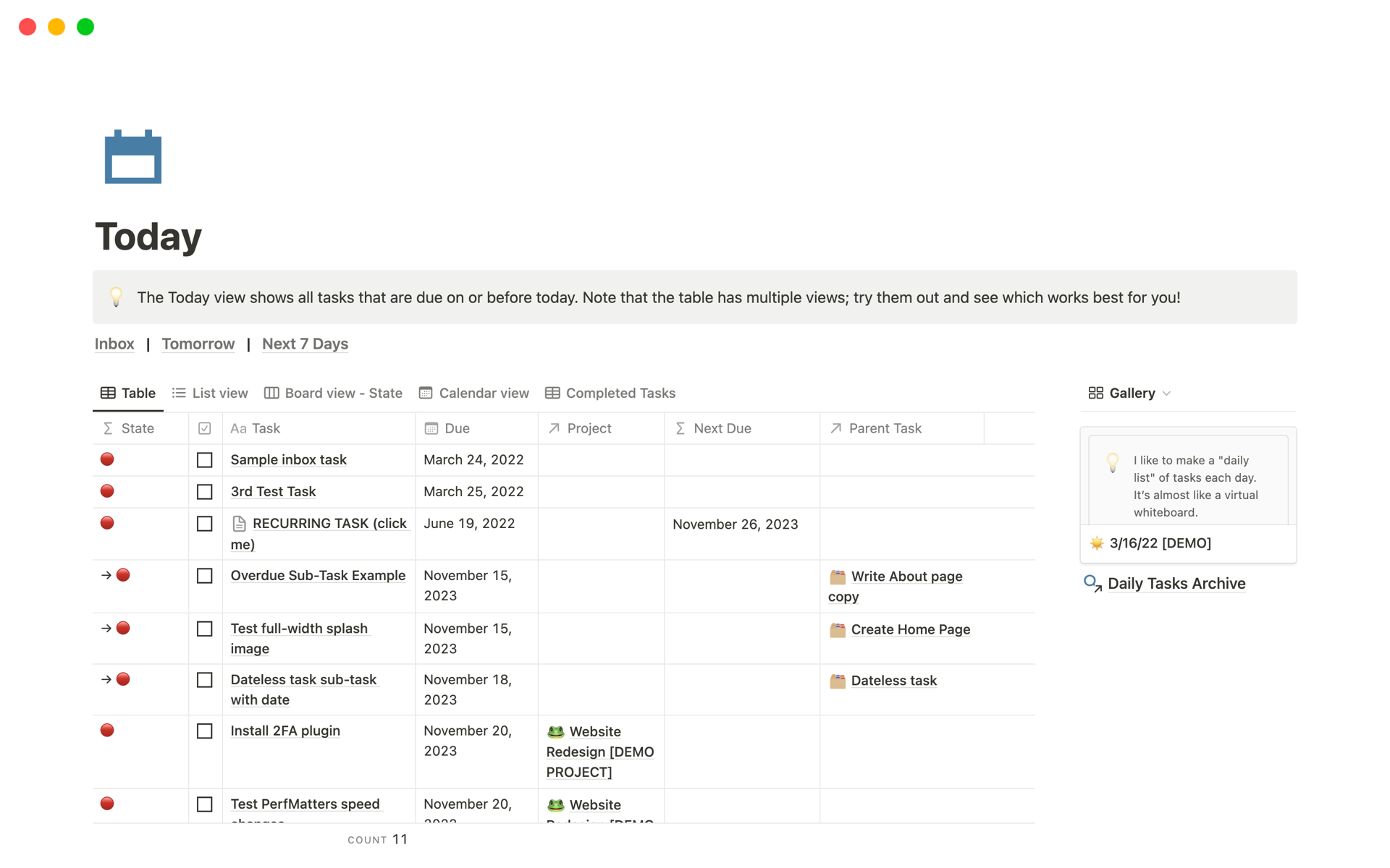 Ultimate tasks | Notion Template