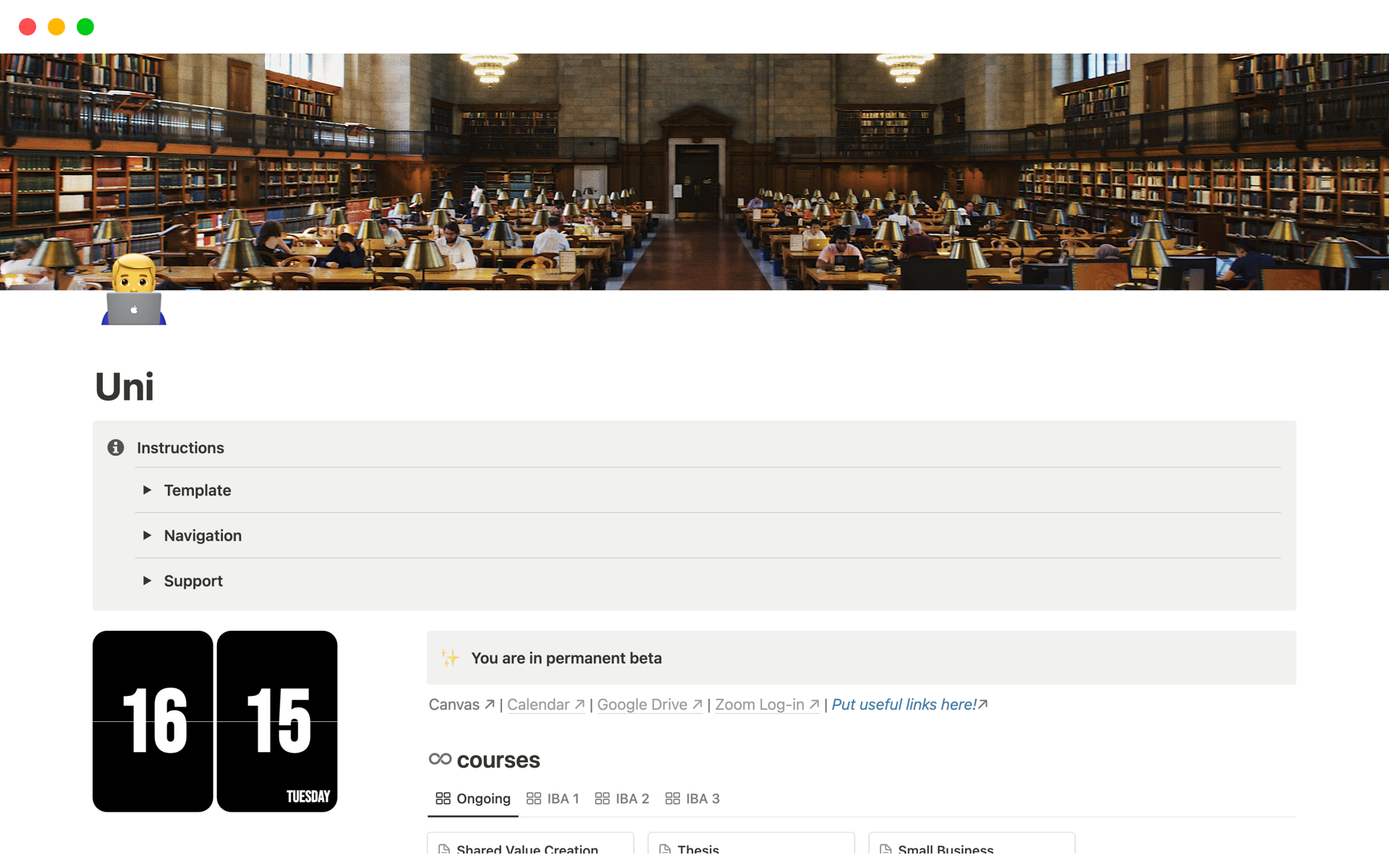 Uni Dashboard Template by rerotrem | Notion Marketplace