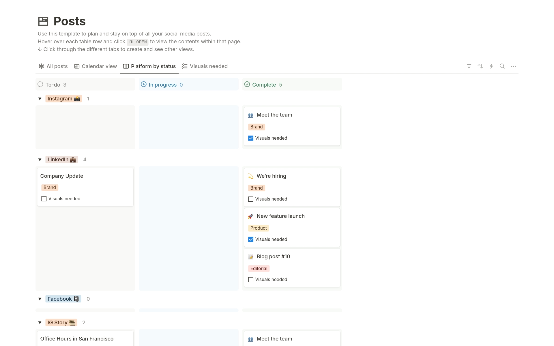 Social Media Calendar (w/ Notion AI) 2024 Template | Notion Marketplace