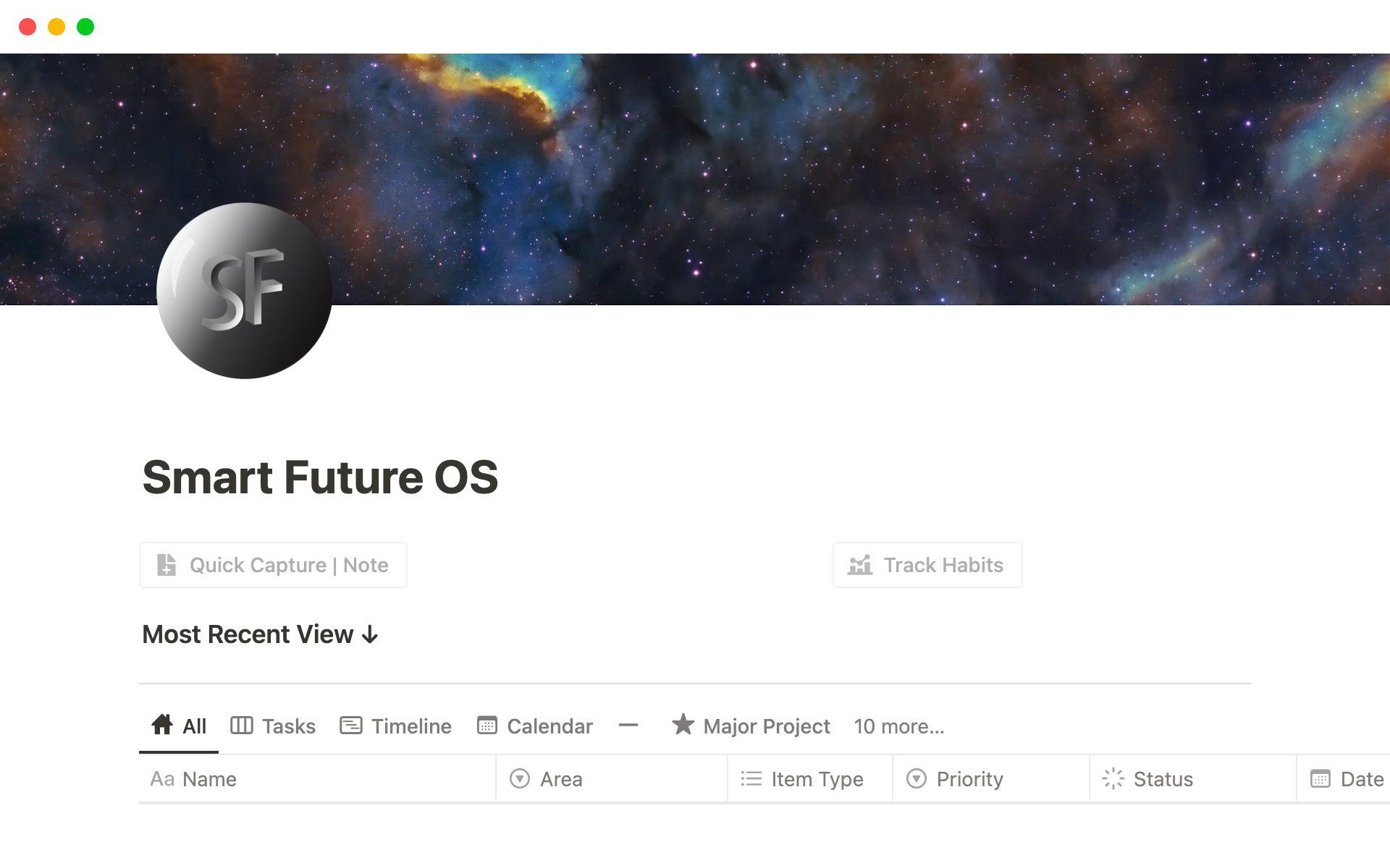 Smart Future OS Template | Notion Marketplace