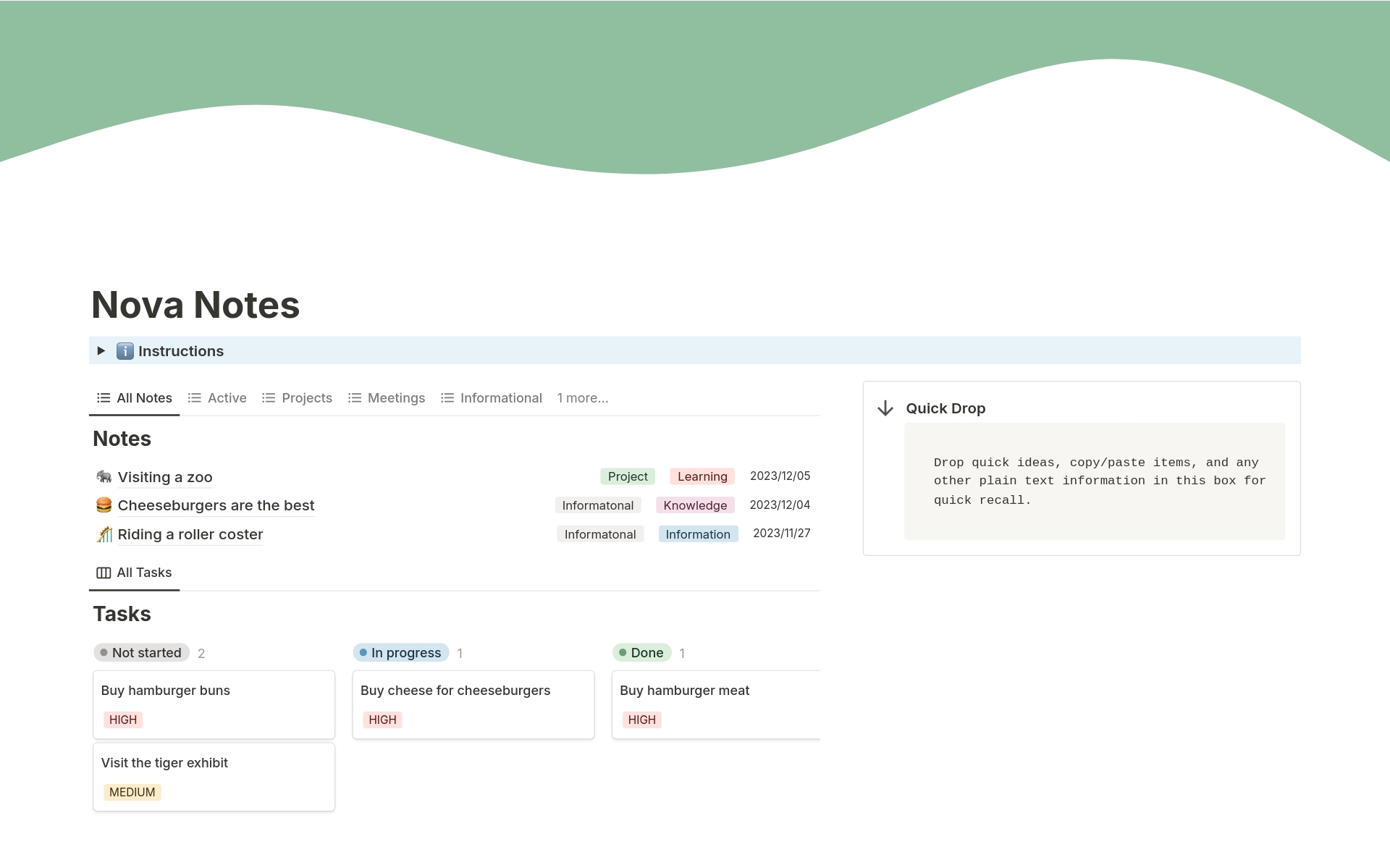 Nova Notes | Notion Template