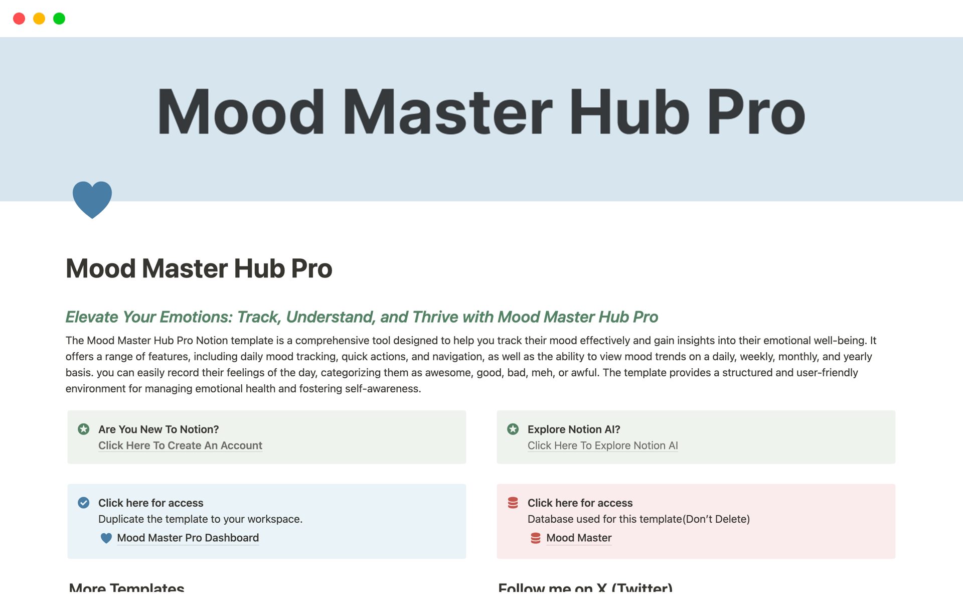 Mood Master Hub Pro Template | Notion Marketplace