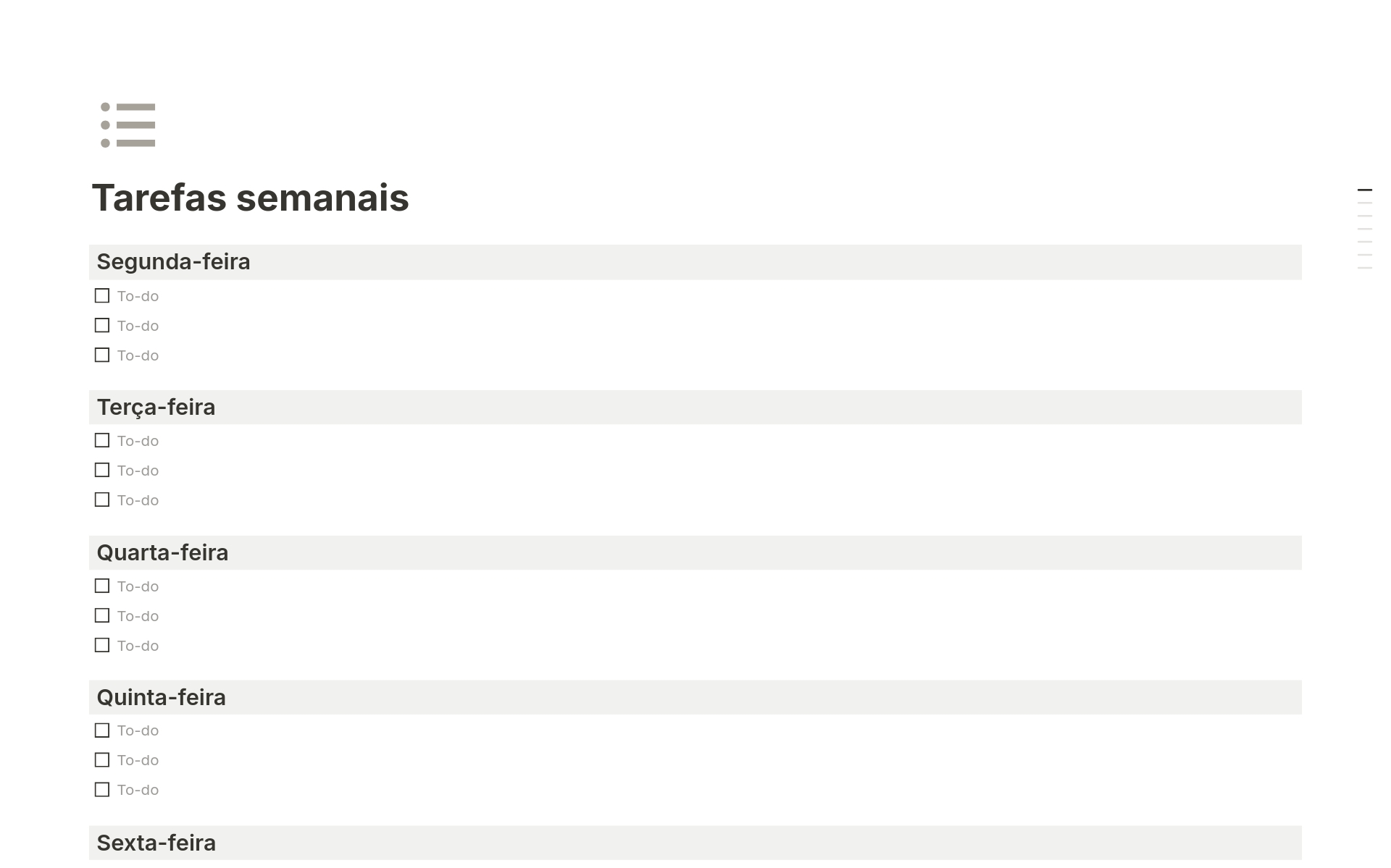 Modelos grátis para Listas de tarefas do Notion | Marketplace do Notion