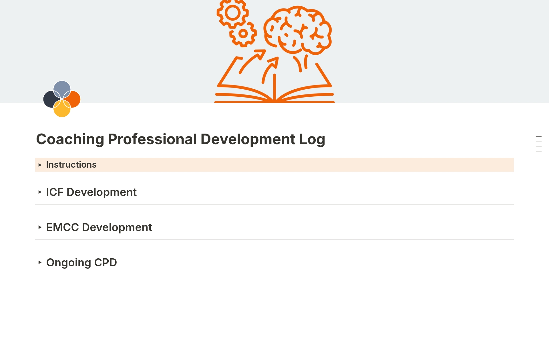 Coaching Professional Development Tracker Template by Hope Eaton ...