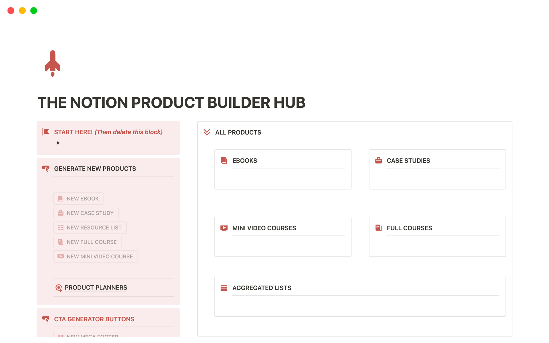The Notion Product Builder Hub Template Notion Marketplace