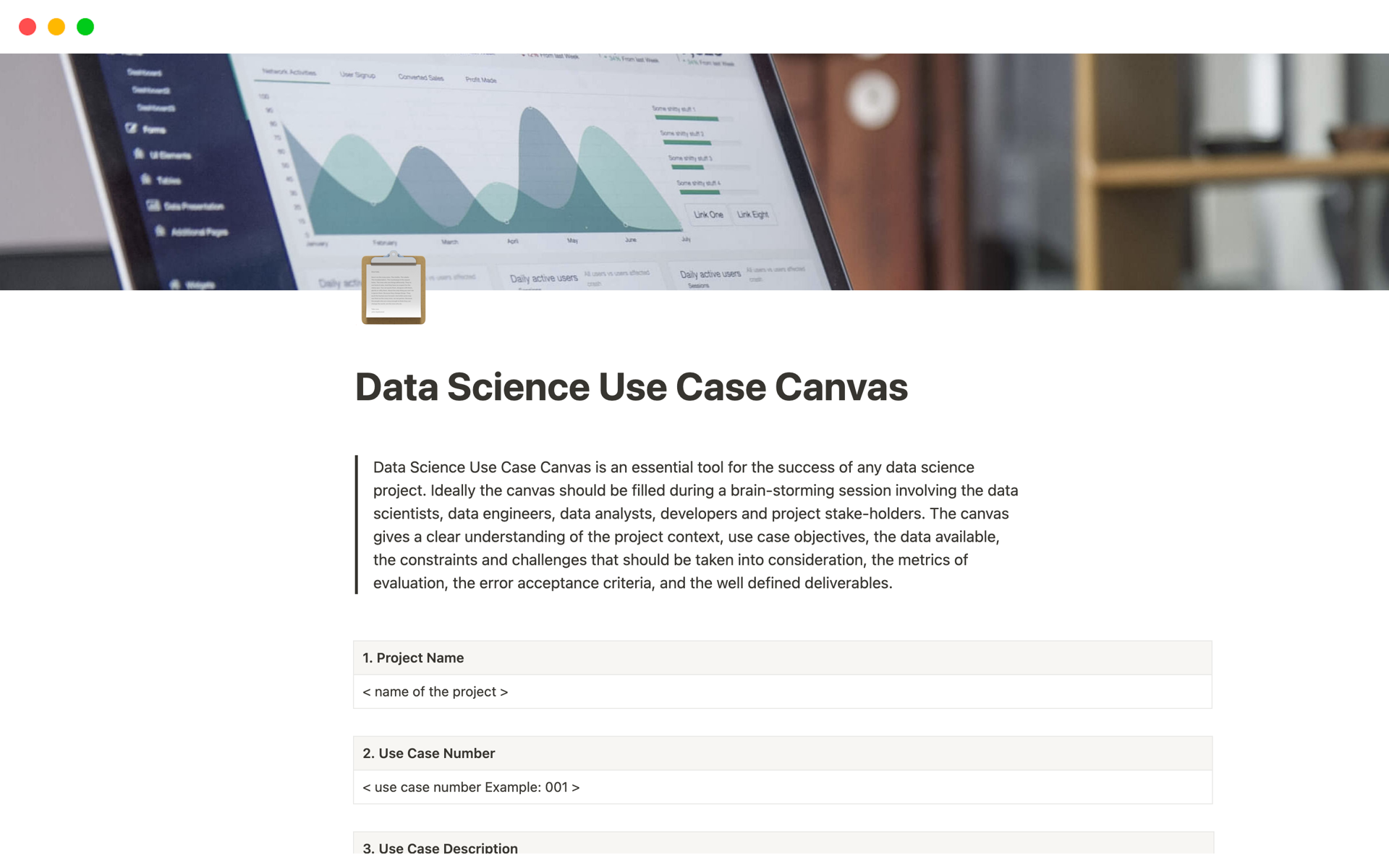 Data Science Use Case Canvas Template by achd | Notion Marketplace