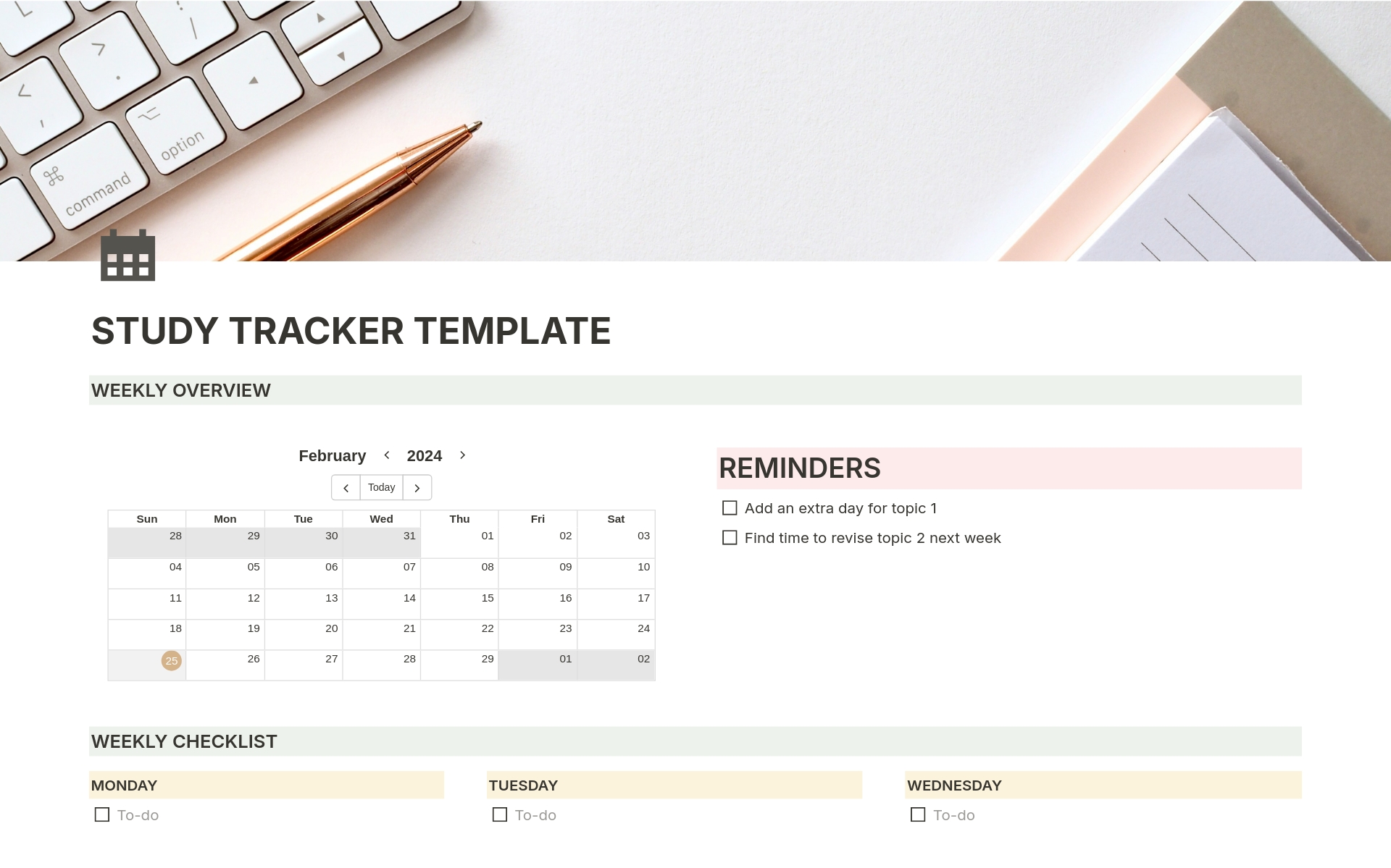 Study Planner Template | Notion Marketplace