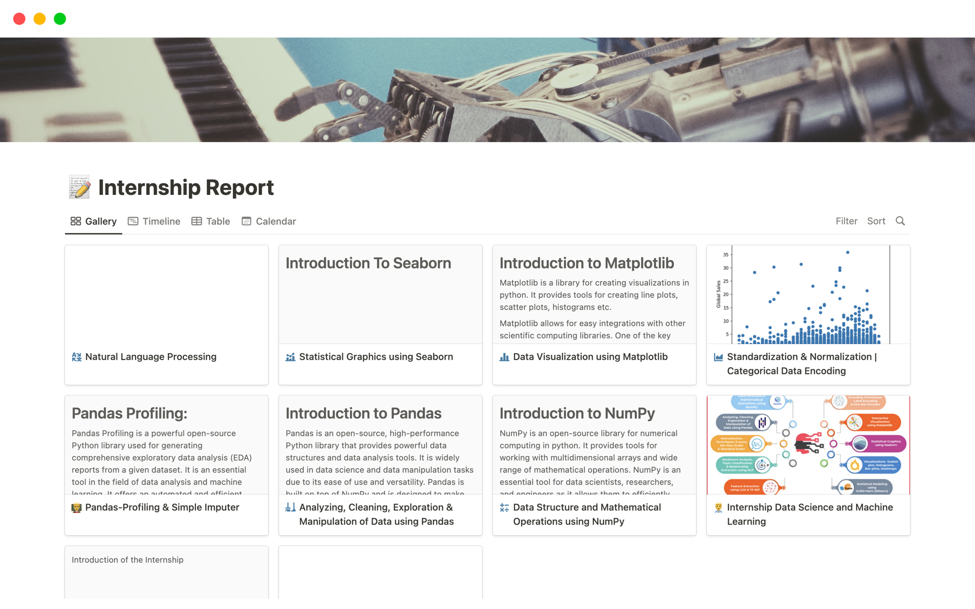 Internship Report Template | Notion Marketplace