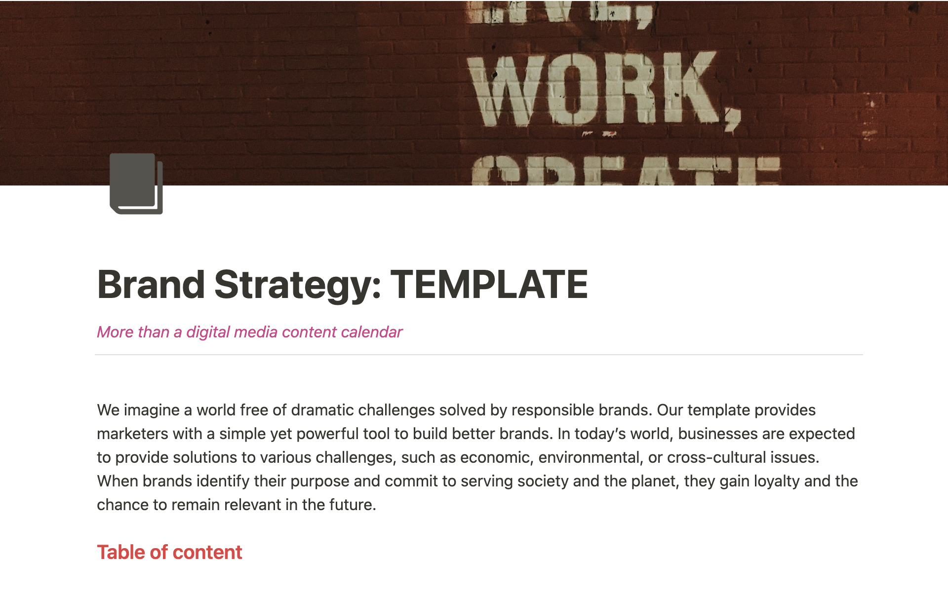 Brand Strategy Template by Virtual Inspiration | Notion Marketplace