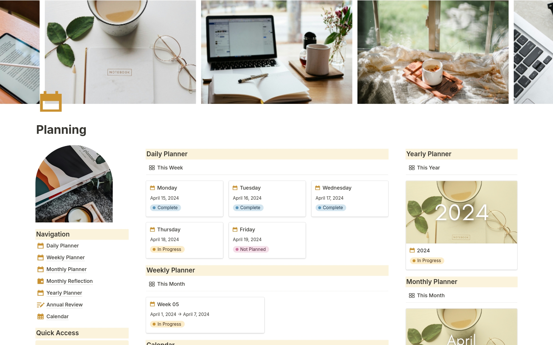 All In One Business Planner and Project Management Template | Notion ...