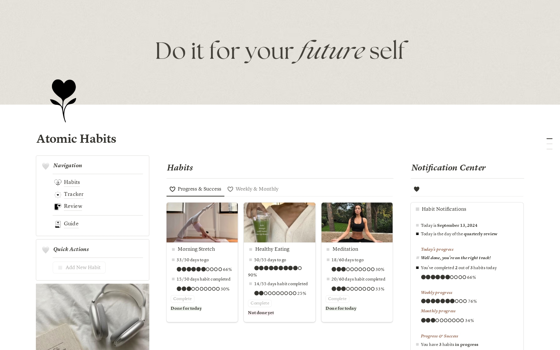 Atomic Habits | Habit Tracker Template | Notion Marketplace