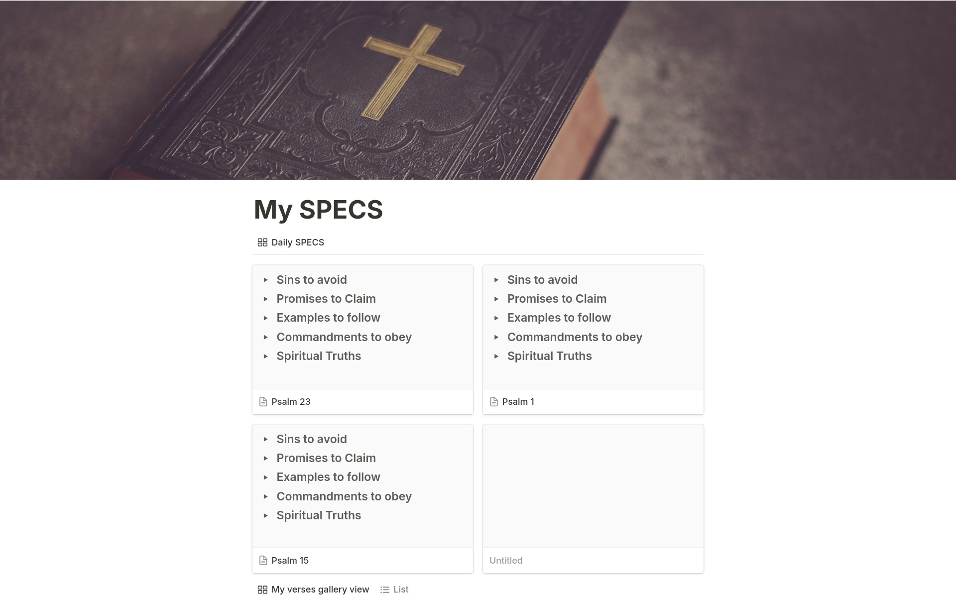 SPECS Method Template | Notion Marketplace
