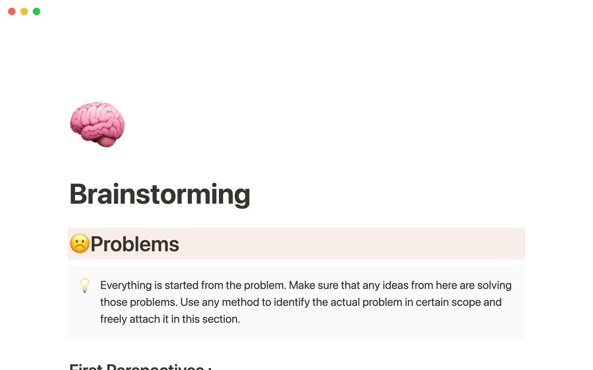 Brainstorming a Business Plan Template by Neha Guinesh | Notion Marketplace