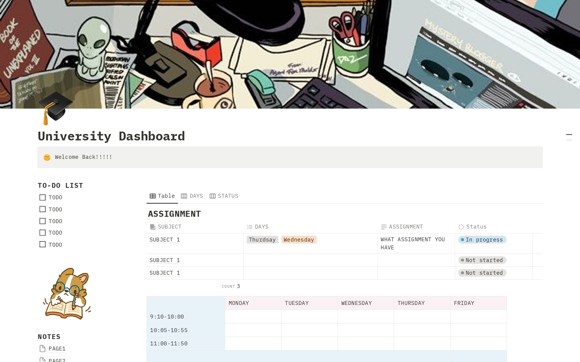 SIMPLE UNIVERSITY DASHBOARD Template | Notion Marketplace SIMPLE UNIVERSITY DASHBOARD Template | Notion Marketplace