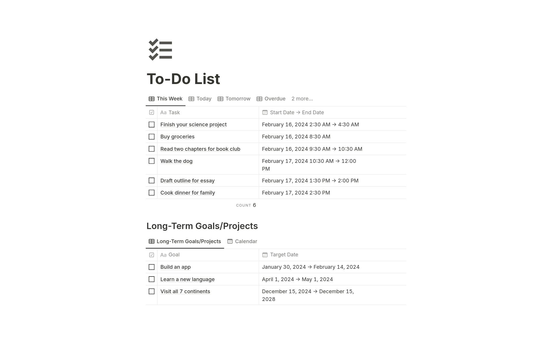 To-Do List Template by Ronotion | Notion Marketplace
