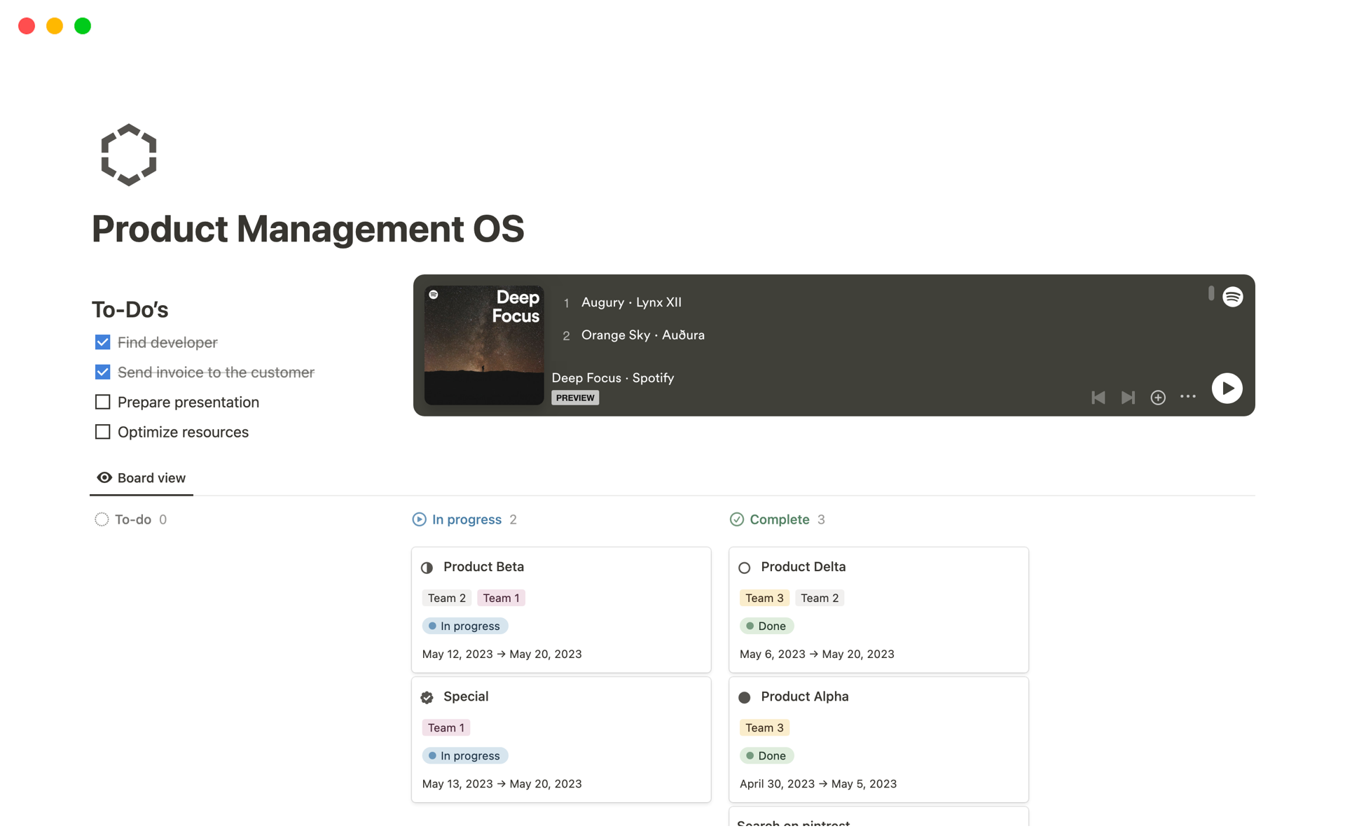 Product Management OS Template | Notion Marketplace