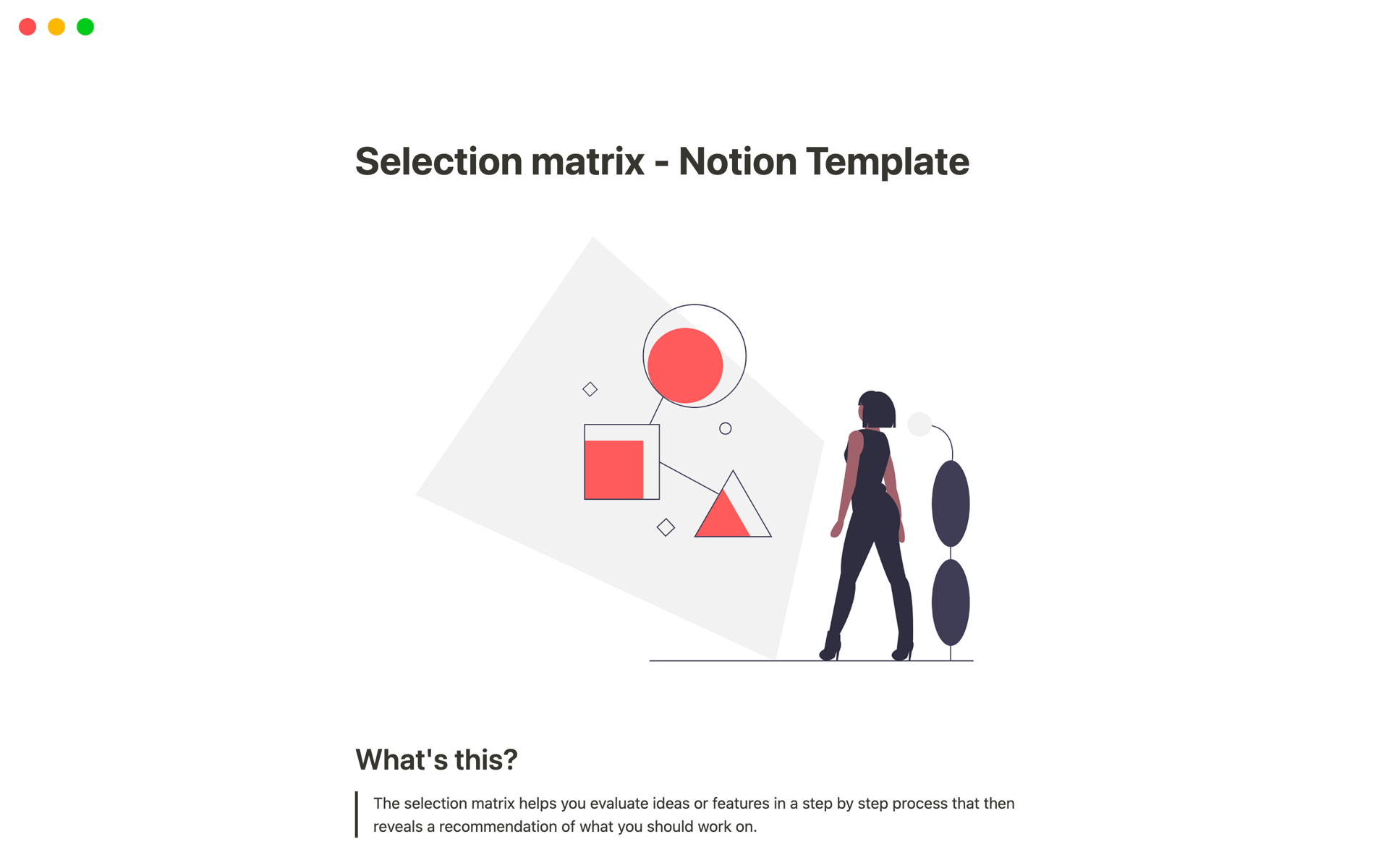 Selection matrix Template by Daniele Catalanotto | Notion Marketplace