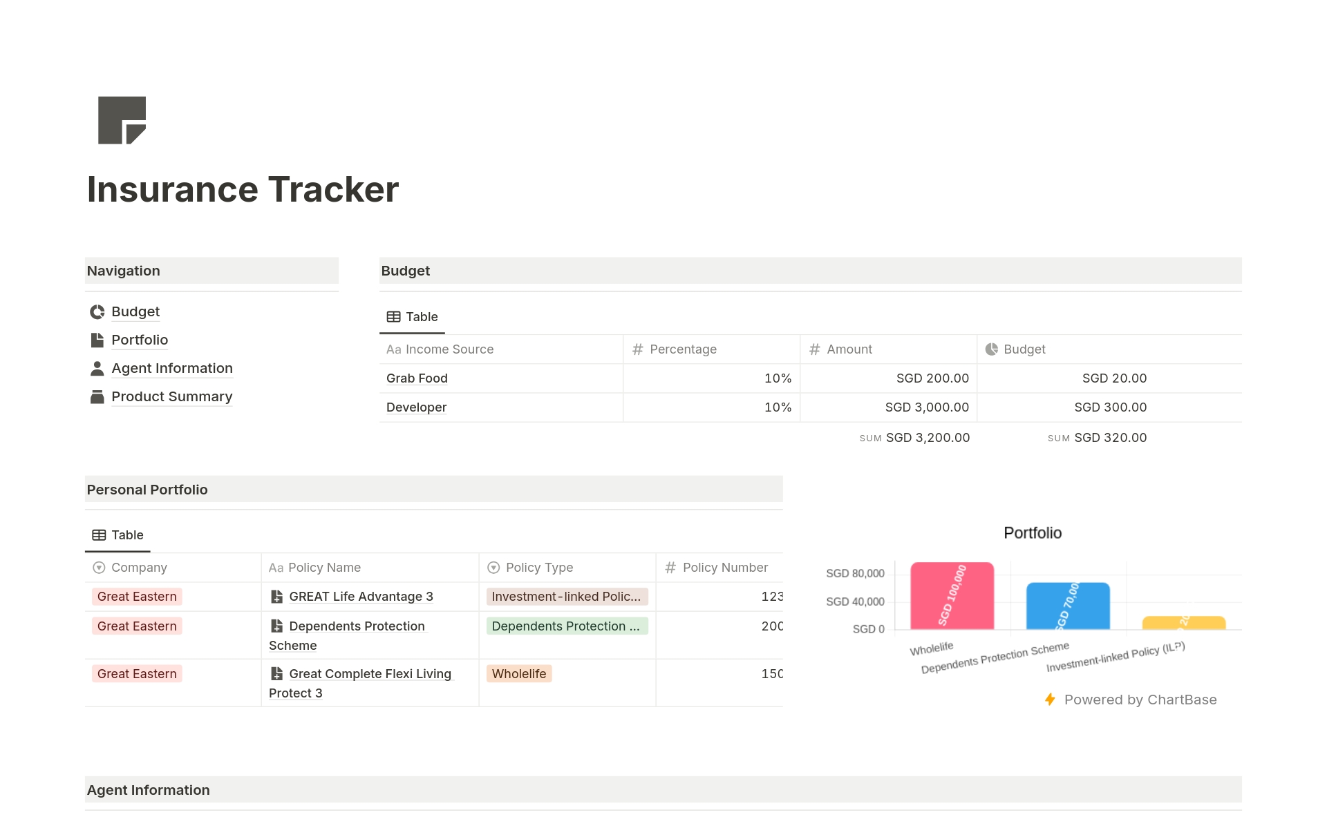 Insurance Tracker Template by ALSH | Notion Marketplace