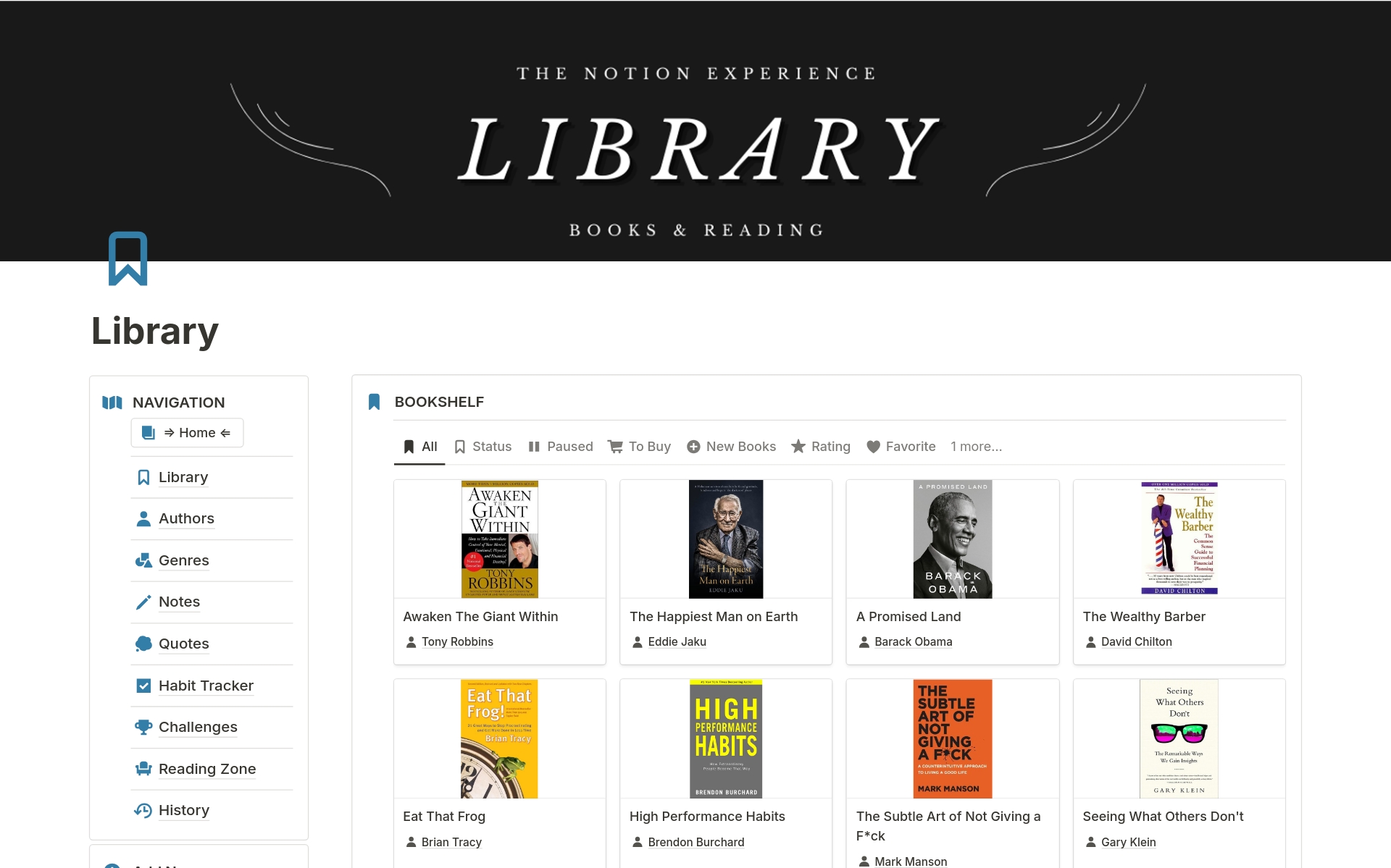 The Ultimate Reading Tracker for Bookworms | Notion Template