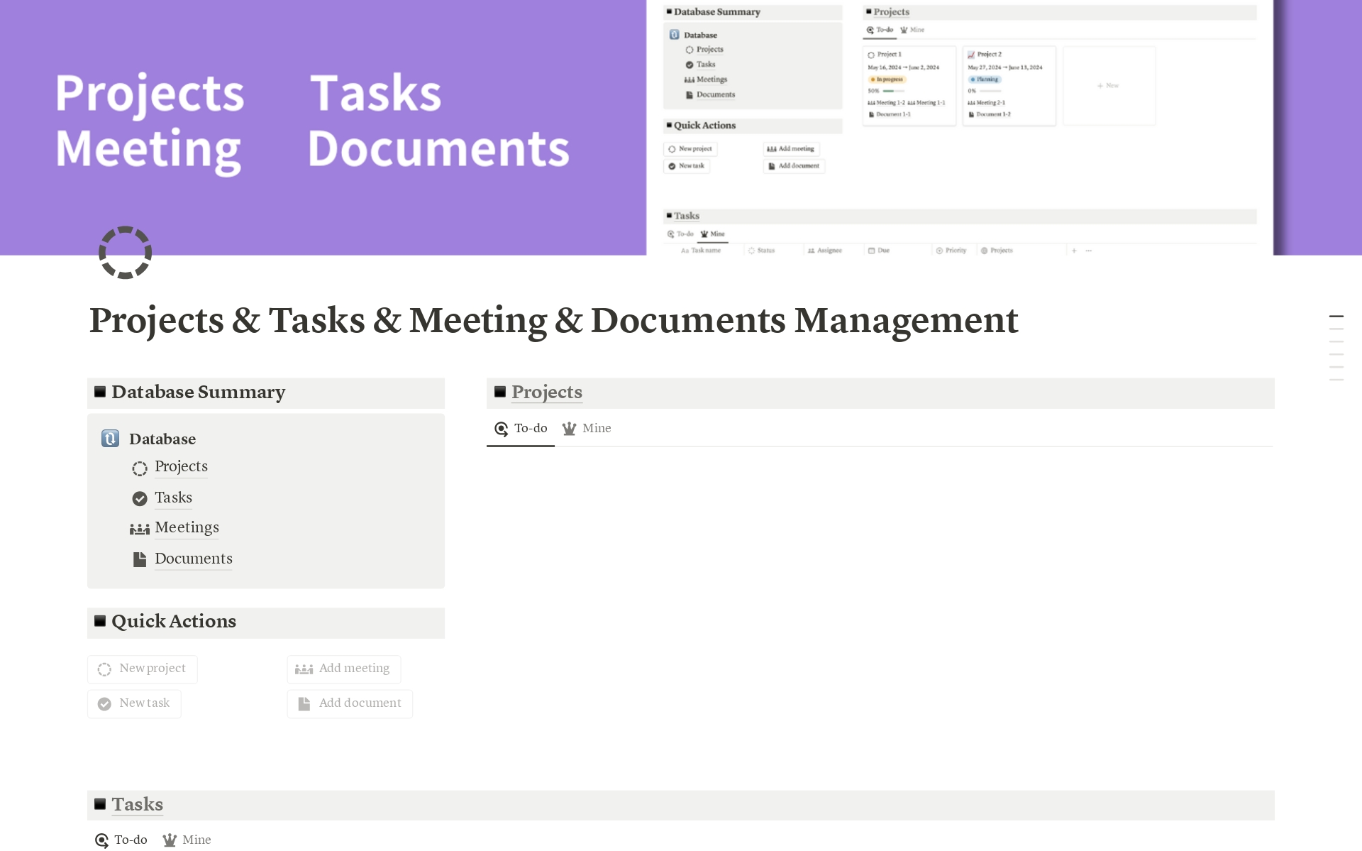 Projects & Tasks & Meeting & Documents Management by Chloe Hub | Notion ... Projects & Tasks & Meeting & Documents Management by Chloe Hub | Notion ...