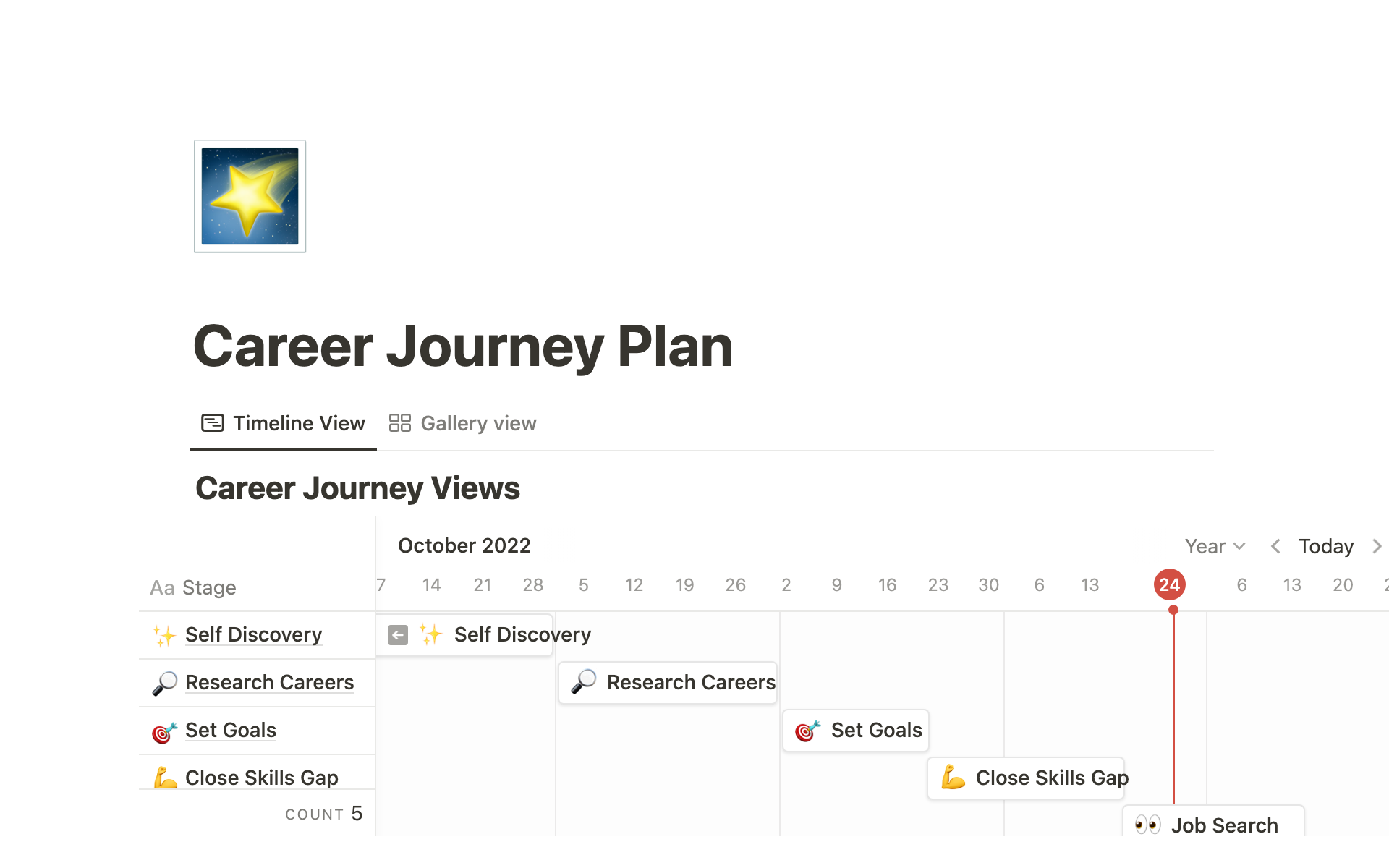 Career Journey Tracker | Notion Template