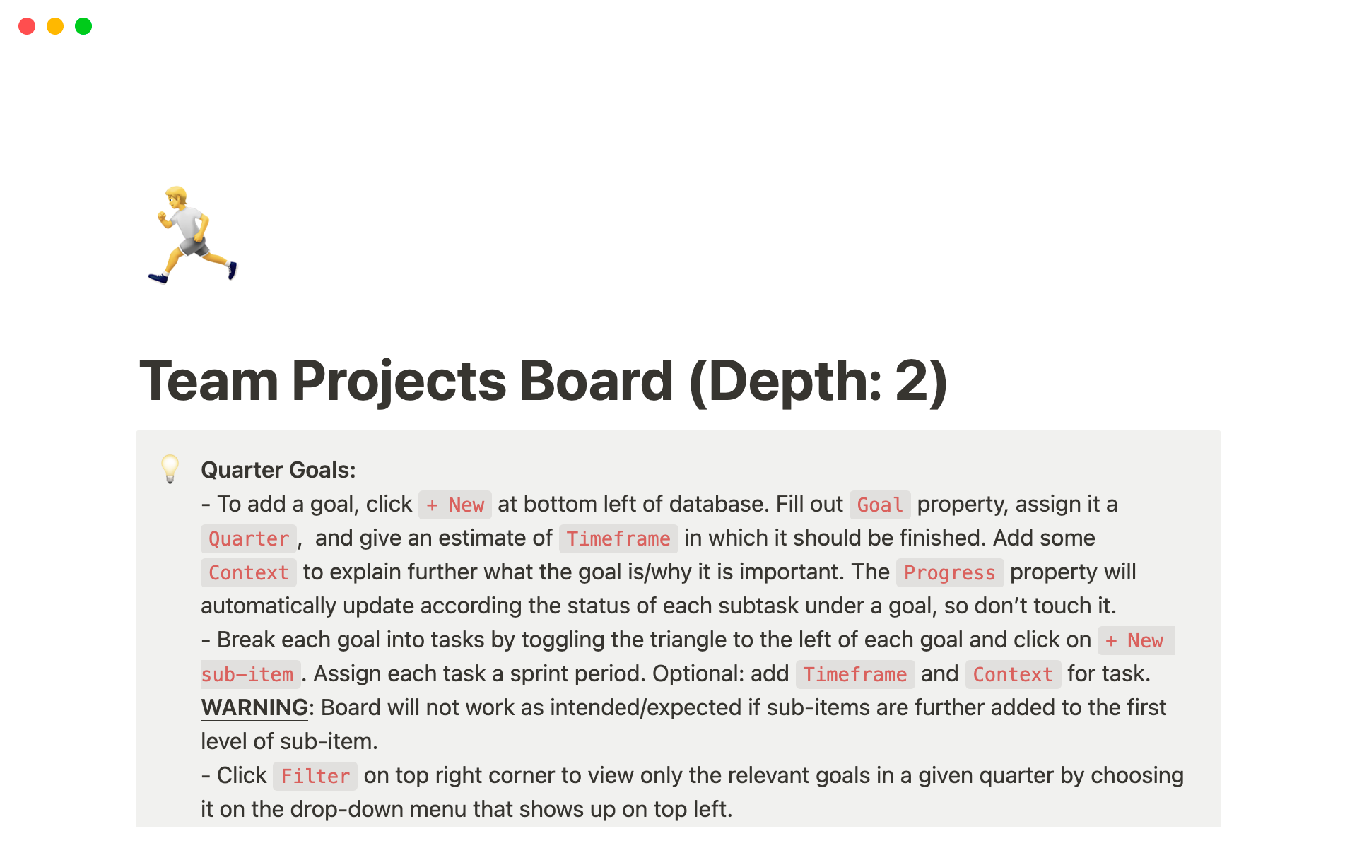 Team Projects Board by Eclectica | Notion Template