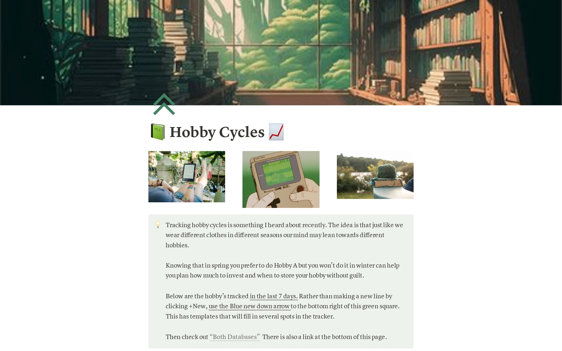 Hobby Cycle Tracker Template | Notion Marketplace