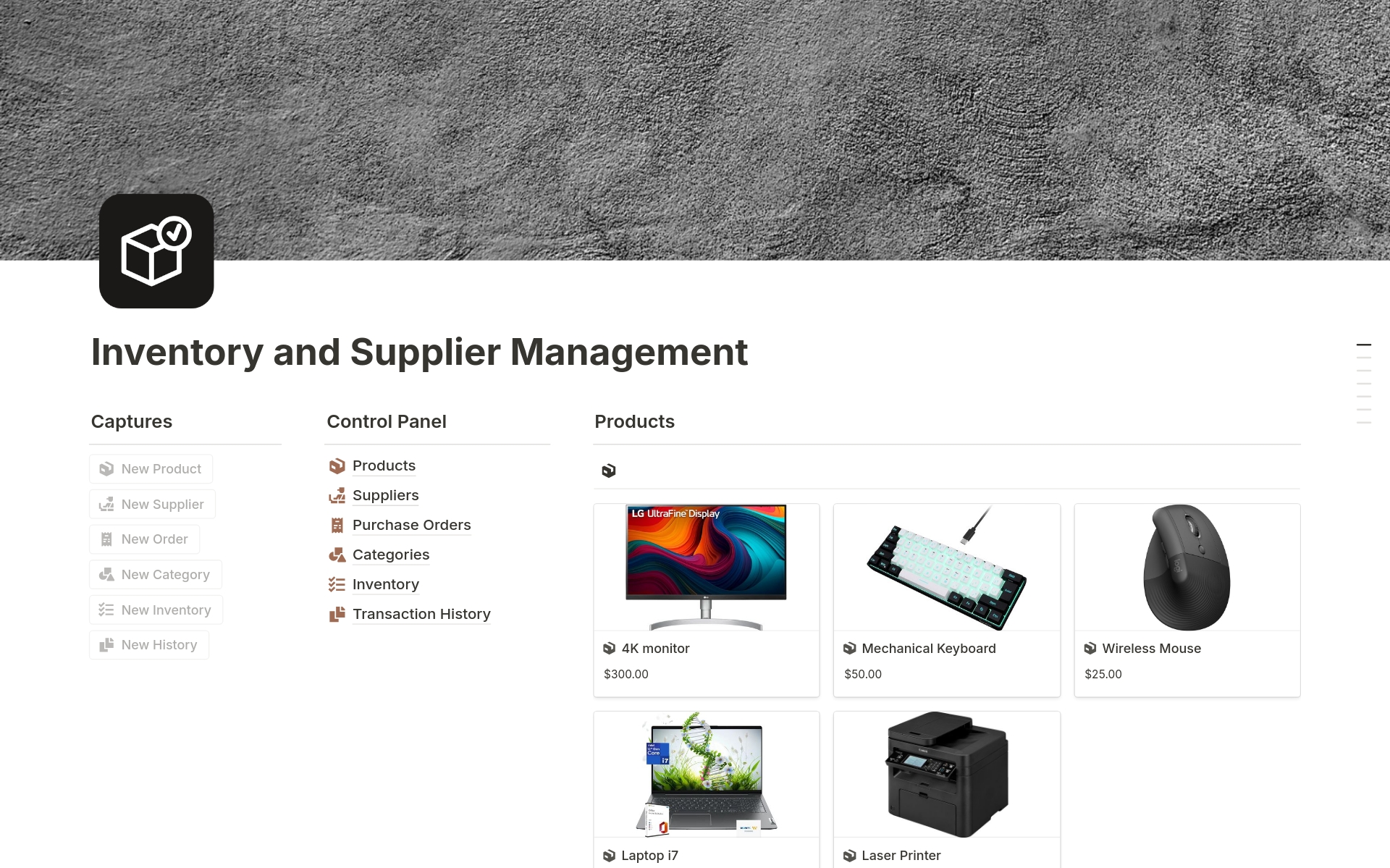 Inventory and Supplier Management Template | Notion Marketplace