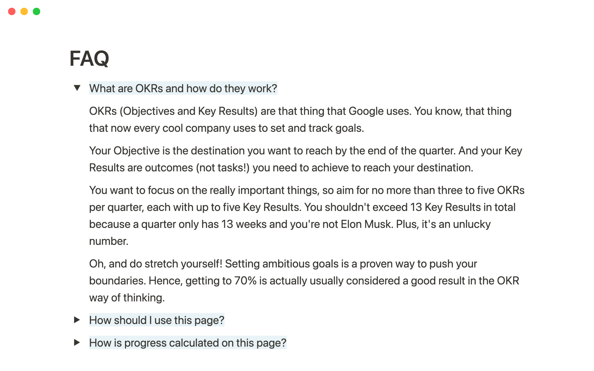 OKRs Template | Notion Marketplace