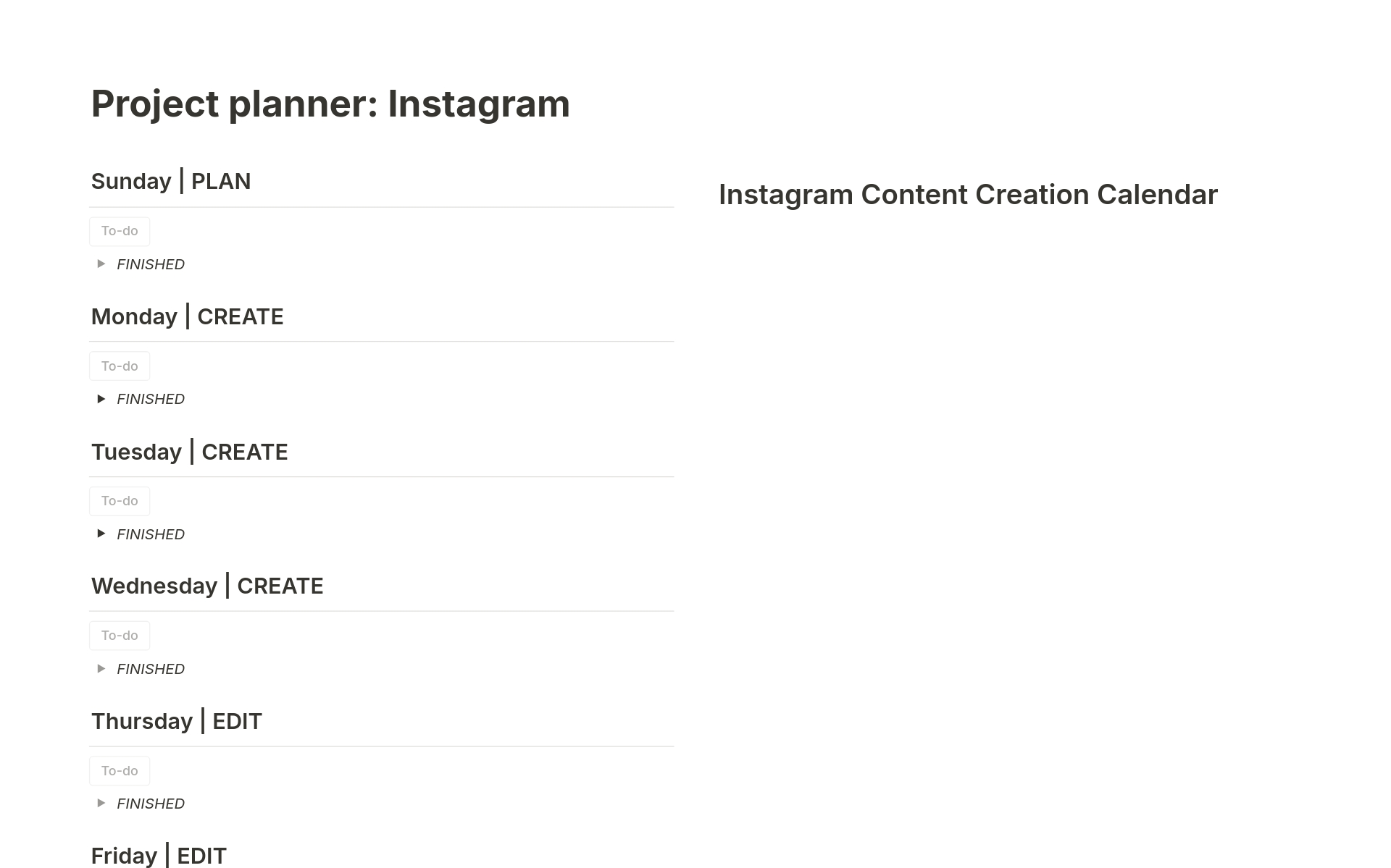 Content Planner | Notion Template