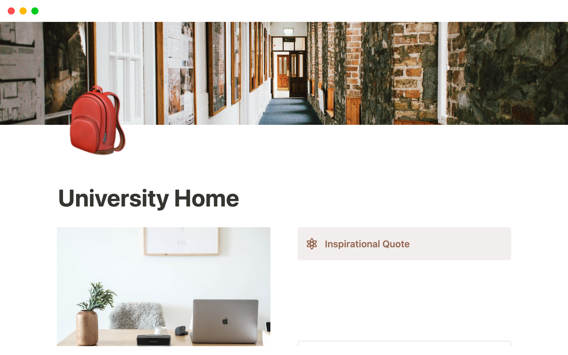 University Home by Notion Nest | Notion Template