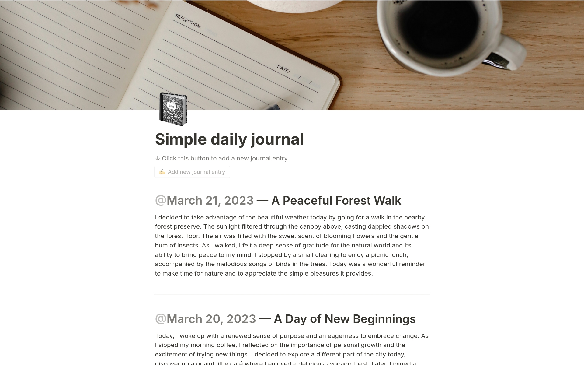 Journal | Notion Template