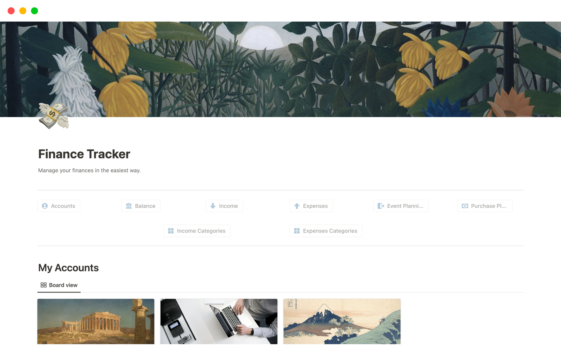 Finance Tracker | Notion Template