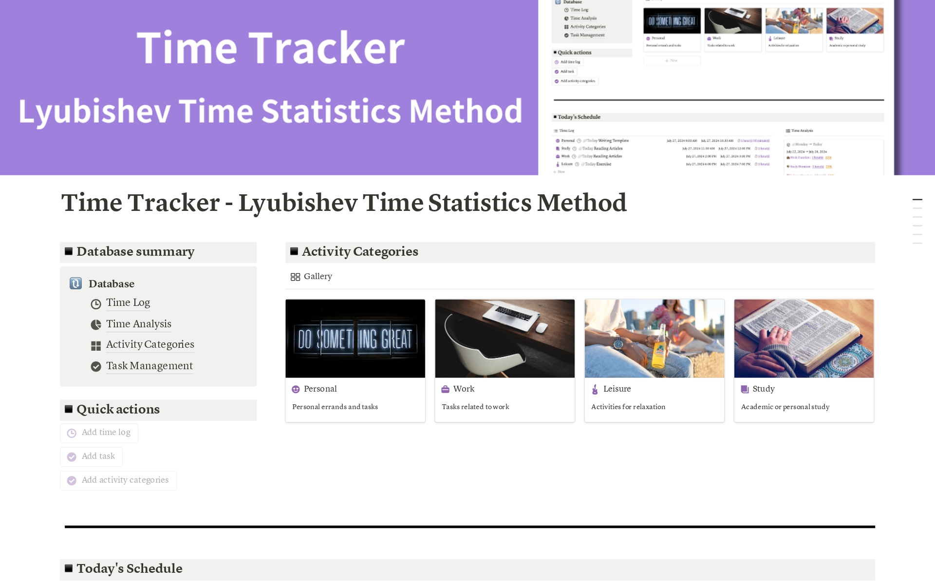 Time Tracker - Lyubishev Time Statistics Method Template | Notion ...