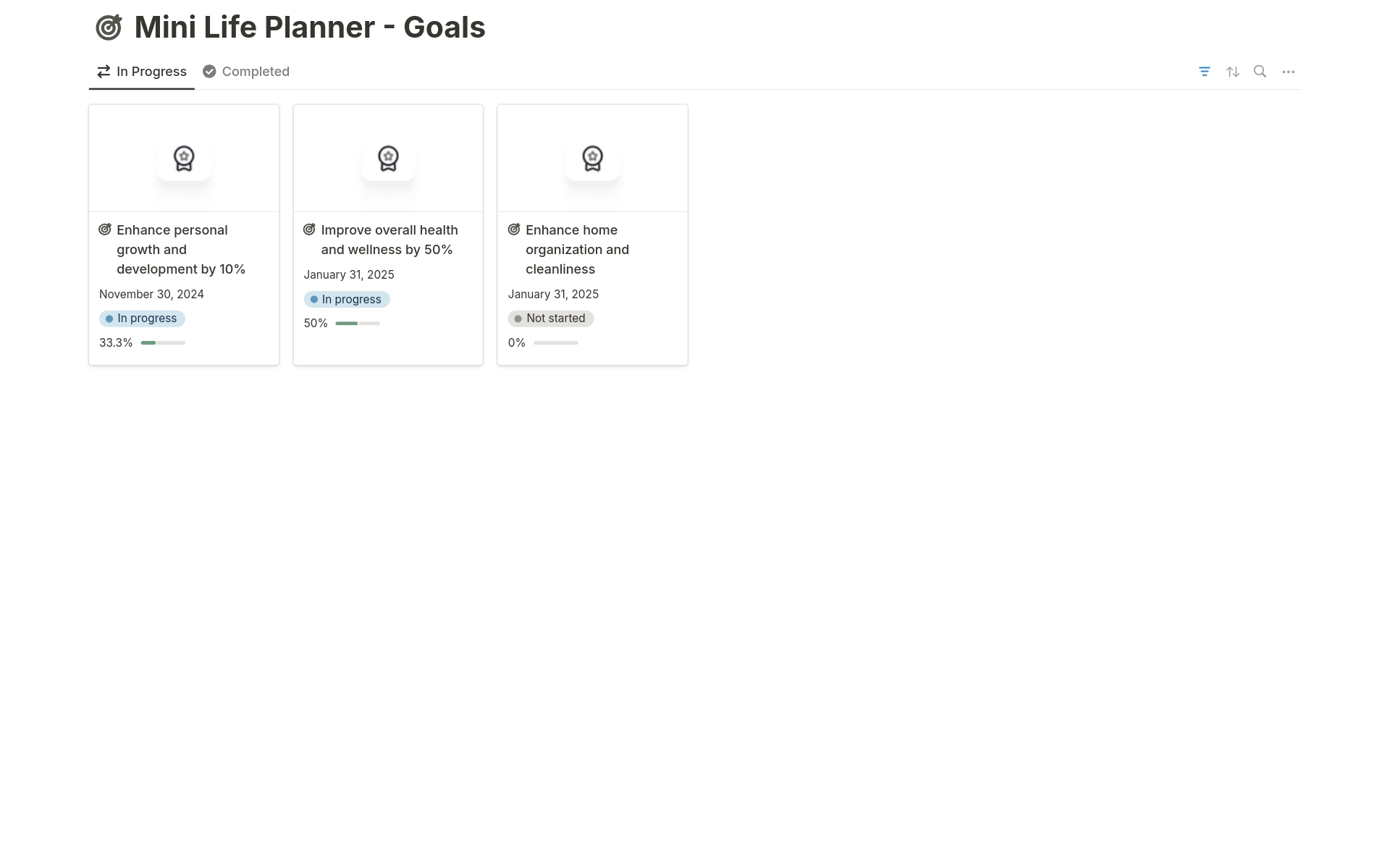 Mini Life Planner (Productivity, Habits, Goals ) Template | Notion ...