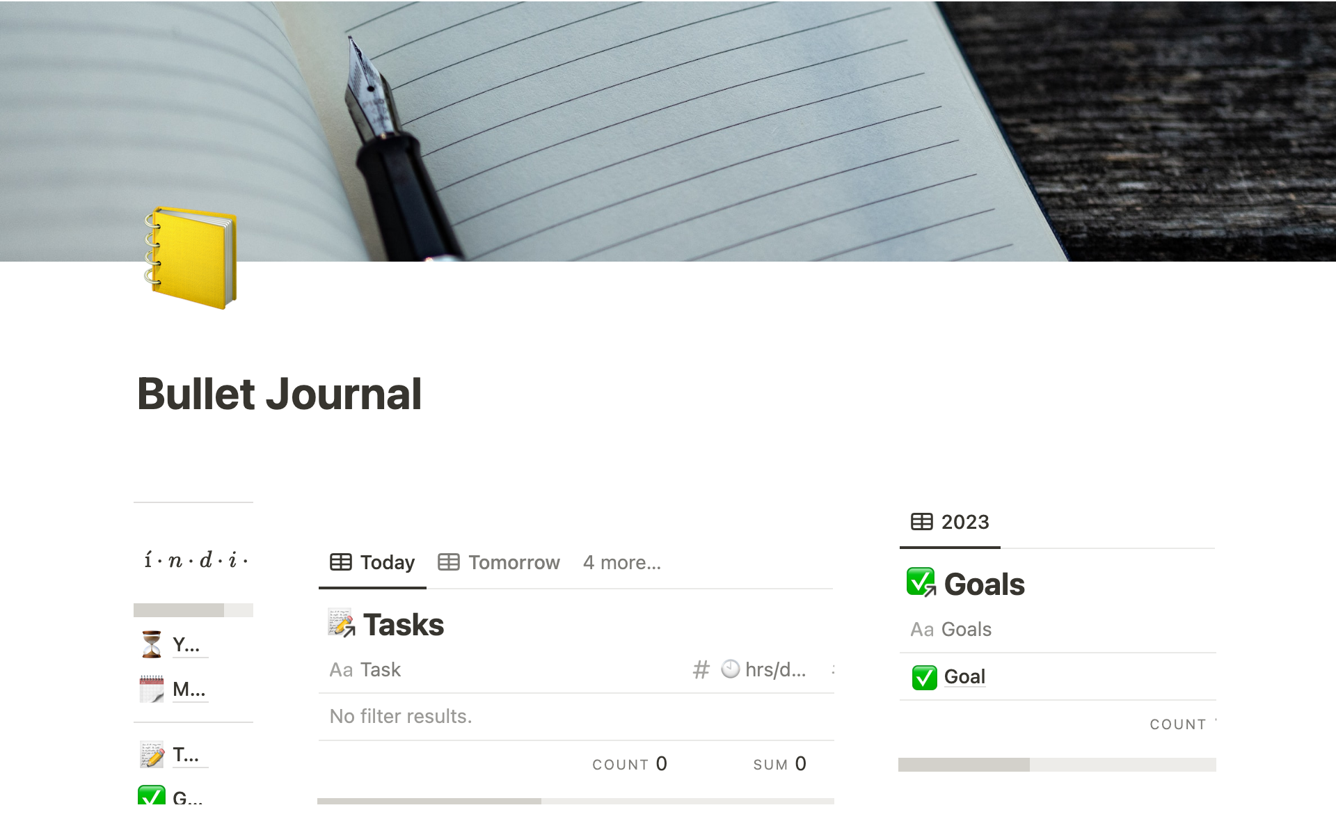 Digital Bullet Journal Notion at Grace Brentnall blog