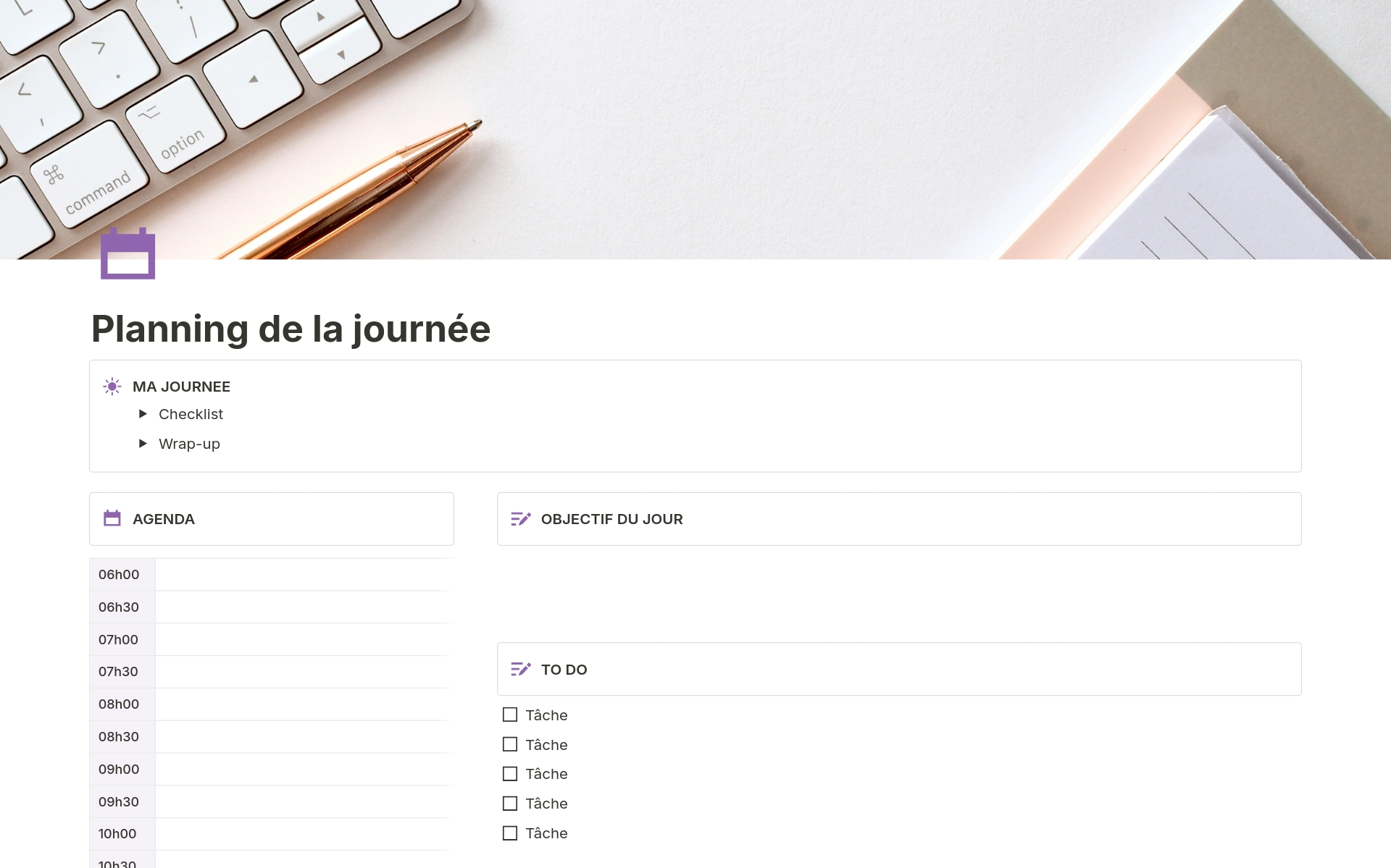 Modèles Notion gratuits — Planning personnel | Marketplace Notion